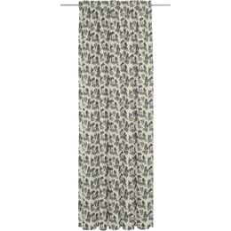 Vorhang Adam, B:142cm H:245cm, schwarz-wei&szlig;, Jacquard, Baumwolle, Wohnzimmer, Gardinen, "Good Old Days", aus 100% Bio-Baumwolle