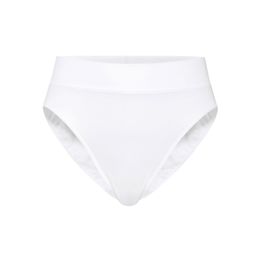 Calida Damen Slip "Slip Elastic High Waist 1er Pack", Gr. M, wei&szlig;, Obermaterial: 94% Baumwolle CO. 6% Elasthan EL., Unterhosen