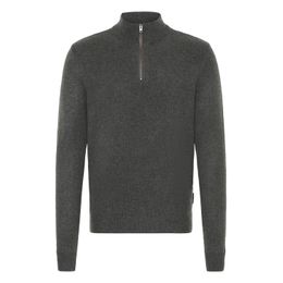 Casual Friday Herren Troyer "Troyer CFHeine", grau, Gr. L, Obermaterial: 65% Polyacryl PAN. 27% Nylon NY. 5% Wolle mw. 3% Polyester PES., Pullover