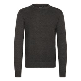 INDICODE Herren Strickfleece-Pullover "Strickpullover IDRicardo", grau, Gr. L, Obermaterial: 100% Baumwolle CO., Pullover