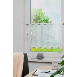 Panneaux, B:95cm H:60cm, wei&szlig;, Stickereien Plauen, Voile, Polyester, Gardinen, "Lina"