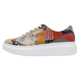 DOGO Damen Plateausneaker "Myra Low-Top Sneaker Arizona Dream Damen Sneaker", Gr. 39, bunt, Lederimitat, Schuhe, Handgefertigt