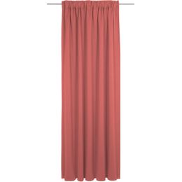 Vorhang Adam, B:142cm H:145cm, rot, Jacquard, Baumwolle, Wohnzimmer, Gardinen, "Uni Collection light", aus 100% Bio-Baumwolle