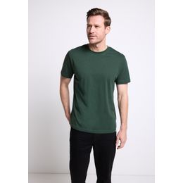 Street One MEN Herren T-Shirtsoft olive grün, Gr. XL, unifarben, Web, 100% Baumwolle, Shirts, aus reiner Baumwolle