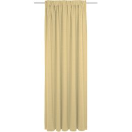 Vorhang Adam, B:142cm H:245cm, gelb, Jacquard, Baumwolle, Wohnzimmer, Gardinen, "Graphic Ventus Light", aus 100% Bio-Baumwolle