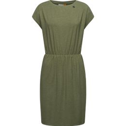 Ragwear Damen Jerseykleid "Copr", gr&uuml;n, Gr. XXL, Material: 48% Viskose, 47% Polyester, 5% Elasthan, Kleider, Stylisches Shirtkleid mit Raffungen
