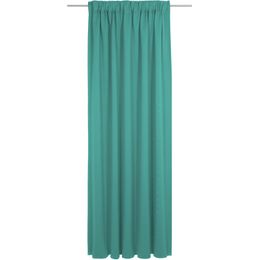 Vorhang Adam, B:142cm H:175cm, blau, Baumwolle (Bio-Baumwolle), Wohnzimmer, Gardinen, "Uni Collection, Made in Germany", Blickdichter aus 100%