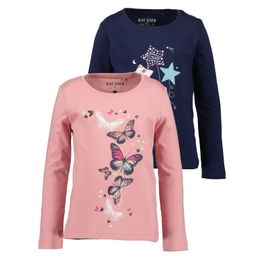 Blue Seven M&auml;dchen Langarmshirt "Langarmshirts", bunt, Gr. 104, 100% Baumwolle, Shirts