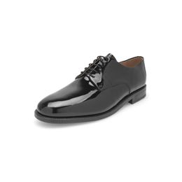 Henry Stevens Herren Schn&uuml;rschuh "Jones PD", Gr. 41,5, schwarz, Lackleder, Schuhe, Herren Anzugschuh Schn&uuml;rschuh handgefertigt, Lederschuh