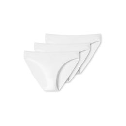 Damen Slip "Slip 3er Pack", uncover by Schiesser, Gr. XL, wei&szlig;, Obermaterial: 95% Baumwolle CO. 5% Elasthan EL., Unterhosen