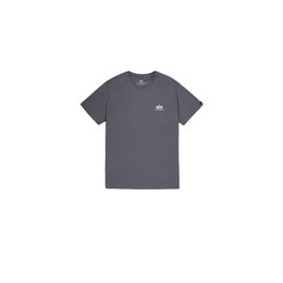 Herren T-Shirt "Basic T-Shirt SL", grau, Gr. S, Alpha Industries, Obermaterial: 100% Baumwolle, Shirts