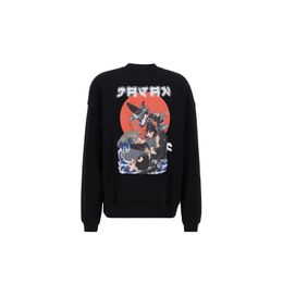 Herren Sweater "Japan Wave Warrior Sweatshirt", schwarz, Gr. XL, Alpha Industries, Obermaterial: 70% Baumwolle, 30% Polyester, Sweatshirts