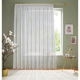 Gardine OTTO HOME, B:300cm H:120cm, wei&szlig;, Voile, Polyester, Wohnzimmer, Gardinen, "Bea", Store