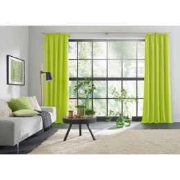 Vorhang WIRTH, B:285cm H:225cm, gr&uuml;n, Polyester, Wohnzimmer, Gardinen, "Dim out"
