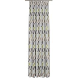 Vorhang WIRTH, B:132cm H:145cm, gr&uuml;n, Jacquard, Baumwolle, Polyester, Wohnzimmer, Gardinen, "Bray"