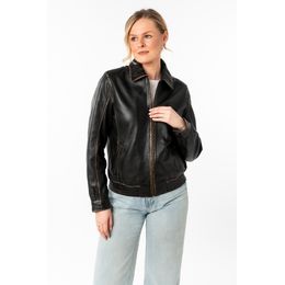 Mauritius Damen Lederjacke "MWBjanka", schwarz, Gr. L, Obermaterial: 100% Schafsleder. Futter: 100% Baumwolle. &Auml;rmelfutter: 100% Polyester, Jacken,