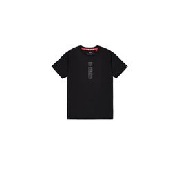 Herren T-Shirt "Alpha Puff Print T-Shirt", schwarz, Gr. M, Alpha Industries, Obermaterial: 100% Baumwolle, Shirts