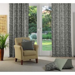 Vorhang Adam, B:145cm H:245cm, gr&uuml;n, Jacquard, Baumwolle (Bio-Baumwolle), Wohnzimmer, Gardinen, "Flower Cuv&eacute;e", aus 100% Bio-Baumwolle