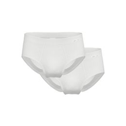 Ammann Herren Slip "Slip Slips Doppelripp 2er Pack", Gr. M, wei&szlig;, Obermaterial: 100% Baumwolle CO., Unterhosen