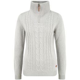 oxmo Damen Strickfleece-Pullover "Strickpullover OXCarry", grau, Gr. XL, Obermaterial: 100% Polyacryl PAN., Pullover