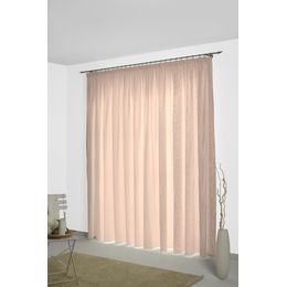 Vorhang WIRTH, B:135cm H:225cm, beige, Jacquard, Baumwolle, Wohnzimmer, Gardinen, "Neveres"