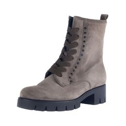 Gabor Damen Schn&uuml;rstiefelette "Gabor Stiefelette Veloursleder", Gr. 40,5, braun, Veloursleder, Schuhe