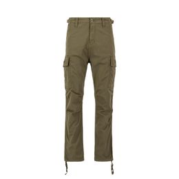 Herren Cargohose "Squad Pant", gr&uuml;n, Gr. 33, Alpha Industries, Obermaterial: 98% Baumwolle, 2% Elastan; Futter: 100% Baumwolle, Hosen