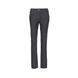 GOLDNER Damen Regular-fit-Jeans "Edel geschm&uuml;ckte Jeansschlupfhose MARTHA", schwarz, Gr. 40, Obermaterial: 75% Baumwolle CO. 23% Polyester PES. 2%