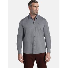 CHARLES COLBY Herren Langarmhemd "Jacquardhemd EARL GEORGE", grau, Gr. XL, gemustert, Obermaterial: 100% Baumwolle CO., Hemden