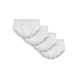 Ammann Herren Slip "Slip Slips Doppelripp 4er Pack 4er Pack", Gr. L, wei&szlig;, Obermaterial: 100% Baumwolle CO., Unterhosen