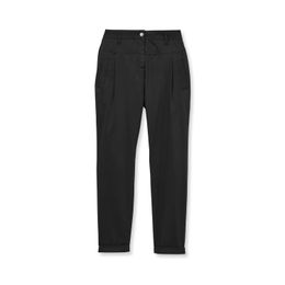 Madeleine Mode MADELEINE Damen Chinohose "Hose Chino-Hose mit Bundfalten", schwarz, Gr. 36, Obermaterial: 98% Baumwolle CO (CMIA). 2% Elasthan EL., Hosen