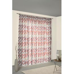 Vorhang WIRTH, B:132cm H:145cm, orange, Jacquard, Baumwolle, Polyester, Wohnzimmer, Gardinen, "Berlare"