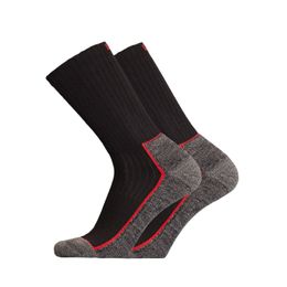 UphillSport Damen Socken "SAANA 2er Pack", Gr. 43, schwarz, 45% Baumwolle, 27% Polyamid, 26% Wolle, 2% Elasthan, mehrfarbig, Socken, mit speziell