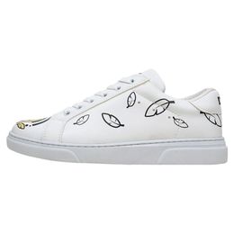 DOGO Damen Sneaker "Ace Low-Top Sneaker Feeling-Happy Damen Sneaker", Gr. 38, wei&szlig;, Lederimitat, Schuhe, Handgefertigt