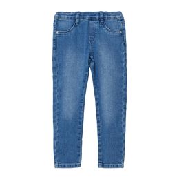 s.Oliver JUNIOR M&auml;dchen Regular-fit-Jeans, blau, Gr. 104, Denim/Jeans, Obermaterial: 80% Baumwolle, 18% Polyester, 2% Elasthan, Jeans, mit Taschen