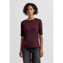 Street One Damen T-Shirtjazz berry, Gr. 40, unifarben, Web, 50% Modal, 50% Baumwolle, Shirts, im soften Baumwoll-Mix
