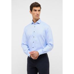 Eterna Herren Langarmhemd "MODERN FIT", blau, Gr. 44, 100% Baumwolle, Hemden, NON IRON (b&uuml;gelfrei)
