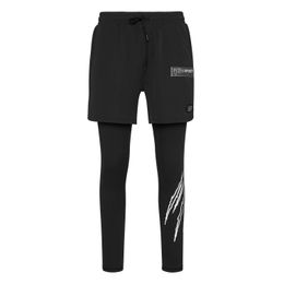 Plein Sport Herren Jogginghose "Jogginghose", schwarz, Gr. XXL, Obermaterial: 89% Polyamid, 11% Elasthan. Futter: 83% Polyester, 17% Elasthan, Hosen