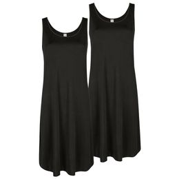 Nina von C. Damen Unterkleid "2er Pack Unterkleid L&auml;nge 90 cm Elegance", Gr. 46, schwarz, Obermaterial: 81% Viskose CV. 19% Polyester PES., Kleider