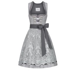 Nübler NÜBLER Damen Dirndl "Dirndl mini Gerti", silber, Gr. 40, Obermaterial: 100% Polyester PES., Kleider