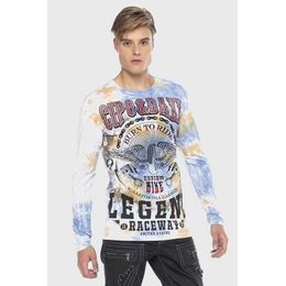 Cipo & Baxx CIPO & BAXX Damen T-Shirt "Sweatshirts", orange, Gr. L, bedruckt, 95% Baumwolle, 5% Elasthan, Shirts, mit coolem Print