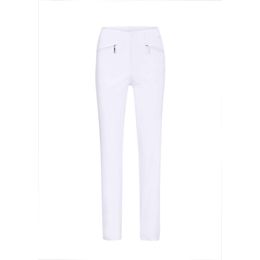 GOLDNER Damen 2-in-1-Hose "Schlupfhose LOUISA mit Steppn&auml;hten", wei&szlig;, Gr. 52, Obermaterial: 67% Baumwolle CO. 28% Polyamid PA. 5% Elasthan EL.,