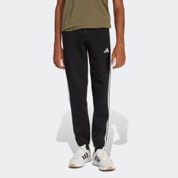 M&auml;dchen Sporthose "J 3S FL PT 280", schwarz-wei&szlig;, Gr. 152, adidas Sportswear, Obermaterial: 55% Baumwolle, 36% Polyester, 9% Viskose, Hosen
