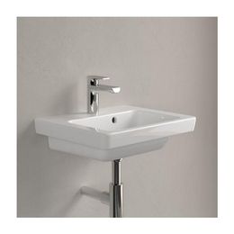 Villeroy & Boch Villeroy und Boch Subway 2.0 Handwaschbecken 73154501 45 x 37 cm, mit Hahnloch, Überlauf, Weiß Alpin