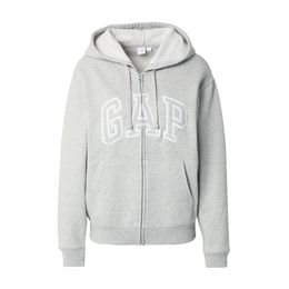 GAP Zip-Up Hoodie 'HERITAGE' female Grey size S