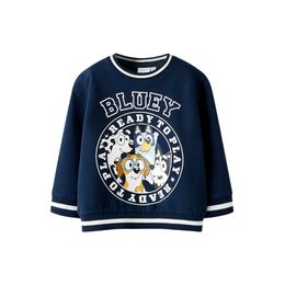 name it Sweatshirt ''NMMNIMBU BLUEY' Jungen Gr&ouml;&szlig;e 92 blau / hellblau / braun / wei&szlig;