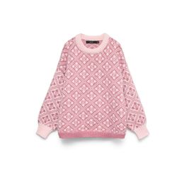 V&eacute;ro Moda Vero Moda Pullover 'VMINGA' Damen Gr&ouml;&szlig;e L ros&eacute; / eosin / wollwei&szlig;