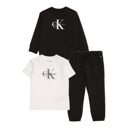 Calvin Klein Jeans Set: Jogginganzug und T-Shirt Jungen Gr&ouml;&szlig;e 92 grau / schwarz / wei&szlig;