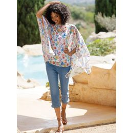 Heine Damen Tunika, Wei&szlig;, Gr. 40-44, Druckblusen, Material: Polyester