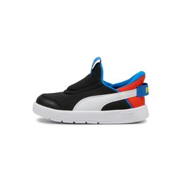 Puma Sneaker 'Courtflex v3 Ease' M&auml;dchen Gr&ouml;&szlig;e 20 blau / rot / schwarz / wei&szlig;